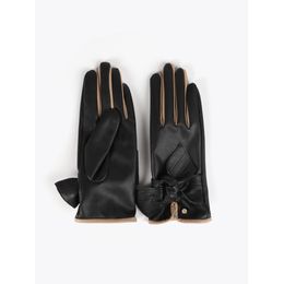 Lola Casademunt Fingerhandschuhe Damen Gr&ouml;&szlig;e XXXS beige / schwarz