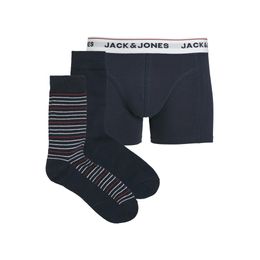 Jack & Jones Jack & Jones Set: Boxershorts und Socken 'JACORDINARY' Herren Gr&ouml;&szlig;e XXL navy / dunkelrot / wei&szlig;