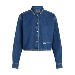 KARL LAGERFELD JEANS Bluse Damen Gr&ouml;&szlig;e L dunkelblau