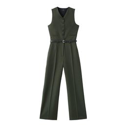 Mango Jumpsuit 'Eune' Damen Gr&ouml;&szlig;e XXL dunkelgr&uuml;n