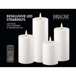 Deluxe Homeart Geschenkbox LED Blockkerzen Set mit Fernbedienung skandinavische Deko Online Shop