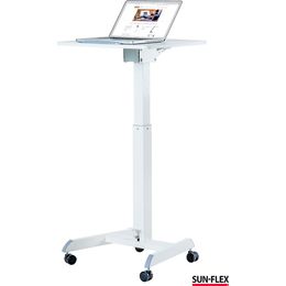 Höhenverstellbarer Tisch Sun-flex Easydesk Pro, Monosäulen-Beistelltisch, weiß kaiserkraft