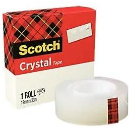 Scotch Klebeband Scotch Crystal Clear 600 Transparent 19 mm (B) x 33 m (L) Acryl Niedrige Lautstärke