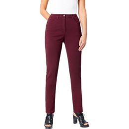 CRÉATION L Damen Stretch-Hose mit schmaler Beinweite bordeaux Größe 46