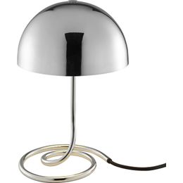 OTTO HOME Tischleuchte "Charlett Pilz Lampe", chrom, Ø 20cm H: 31cm, 1 Stk., Leuchten, Tischlampe, Ø 20 cm, Höhe 31 cm, Metall, Spiralfuß, Pilzleuchte, G9
