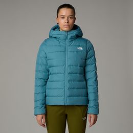 Funktionsjacke The North Face "W ACONCAGUA 3 HOODIE", Damen, Gr. XS, blau (algae blau), Obermaterial: 100% Polyester, unifarben, hoch geschlossener Ausschnitt, eingesetzt elastischer Bund, Jacken, Daunenfüllung, Kapuze, isolierend