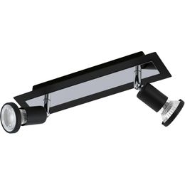 Eglo LED Deckenspots "SARRIA", schwarz (schwarz, chromfarben), 2, Leuchten, LED Deckenleuchte, LED Deckenlampe