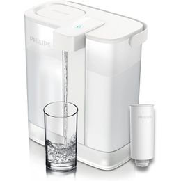 Wasserfilter Philips "(Philips Filterkartusche für Sofort-Wasserfilter)", weiß, Kunststoff, Filterkartuschen, 3 l Fassungsvermögen, 1 l/min schneller Durchfluss, wiederaufladbar