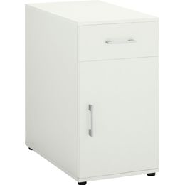 Rollcontainer VOGL M&Ouml;BELFABRIK "Modila", wei&szlig;, B:40cm H:72cm T:67cm, Spanplatte, Rollwagen, Rollcontainer, Anstellcontainer
