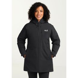 Daunenjacke Jack Wolfskin "ICECAPE 2L DOWN INS JKT W RDS", Damen, Gr. XL (46), schwarz, Oberstoff: 100% POLYESTER; Kontrastmaterial 1: 71% POLYAMID, 29% ELASTHAN; Füllung 1: 90% ENTENDAUNEN, 10% FEDER; Futter 1: 100% POLYESTER, Jacken