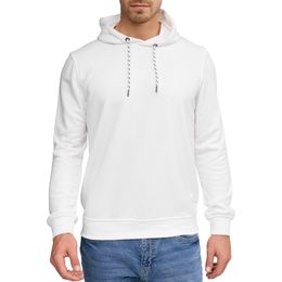 Sweatshirt INDICODE "INFenja", Herren, Gr. L, weiß (sanftes weiß), Sweatware, Obermaterial: 60% Baumwolle, 40% Polyester, unifarben, regular fit normal, Rundhals, Rippbündchen, Sweatshirts