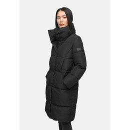 Wintermantel Navahoo "Wolkenkuss 14", Damen, Gr. L (40), schwarz, Obermaterial: 100% Polyester; Innenfutter: 100% Polyester; Wattierung: 100% Polyester; &Auml;rmelfutter: 100% Polyester, Basic, gerade knieumspielend, &Auml;rmel ohne &Auml;rmelschlitz Rippb&uuml;ndchen, M&auml;ntel Wintermantel, Winter Steppmantel