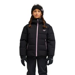 Snowboardjacke Roxy "Snowyhill Puffy", Mädchen, Gr. 10(140-148cm), schwarz, 100% Polyester, Jacken