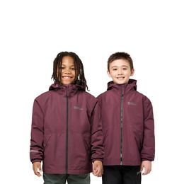 3-in-1-Funktionsjacke Jack Wolfskin "ICELAND 3IN1 JACKET K", Jungen, Gr. 164, amaranth, Oberstoff:100% POLYESTER; Kontrast:100% POLYESTER; Futter:100% POLYESTER ; Innenmaterial: 100% POLYESTER ; Futter:100% POLYESTER, Jacken