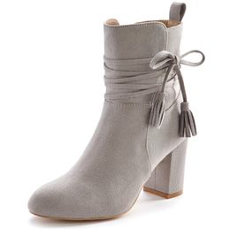 Lascana Damen Stiefelette, hellgrau, Gr&ouml;&szlig;e 39