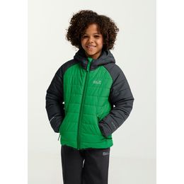 Outdoorjacke Jack Wolfskin "ZENON JKT KIDS", Jungen, Gr. 128, mysticgrün, Oberstoff: 100% POLYESTER; Kontrastmaterial 1: 100% POLYESTER; Füllung 1: 100% POLYESTER; Futter 1: 100% POLYESTER, Jacken