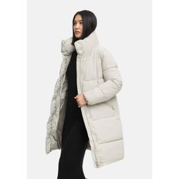 Navahoo Damen Wintermantel "Wolkenkuss 14"grau, Basic, Gr. L, Obermaterial: 100% Polyester, Innenfutter: 100% Polyester, Wattierung: 100% Polyester,