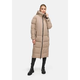 Winterjacke Marikoo "Honiaa", Damen, Gr. L, beige (taupegrau), Obermaterial: 100% Polyester; Futter: 100% Polyester; Wattierung: 100% Polyester; Ärmelfutter: 100% Polyester, Jacken, mit Belüftungsöffnungen am Jackensaum