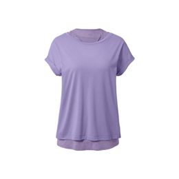 Tchibo - 2-in-1-Kurzarm-Sportshirt - Damen - Gr. XS - lila
