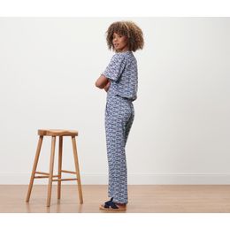 Tchibo - Hose mit Alloverprint - Damen - Gr. 34 - blau/print
