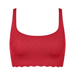 Sloggi Zero Feel Bliss Festive Top - Damen - Gr. XL - rot/jacquard