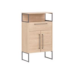 Tchibo - Highboard »Dumone« - 65x33x112,5cm - anthrazit - Holz / Metall