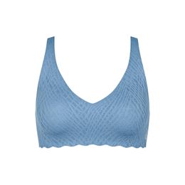 Sloggi Zero Feel Bliss Soft bra - Damen - Gr. XL - blau/jacquard