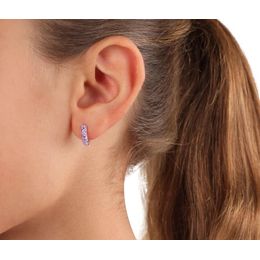Tchibo - Amor 925 Silber Kinder-Ohrschmuck &raquo;Zirkonia rosa&laquo; - lila
