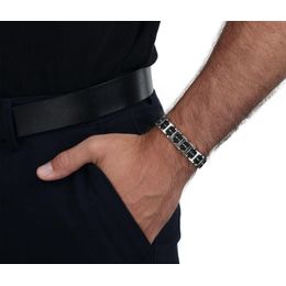Tchibo - Amor Edelstahl Herren-Armschmuck &raquo;Kautschuk&laquo; - silber