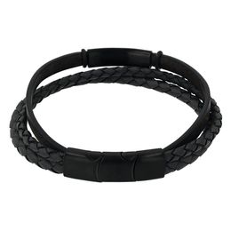 Tchibo - Amor Edelstahl Armschmuck &raquo;Leder&laquo; f&uuml;r Herren - schwarz