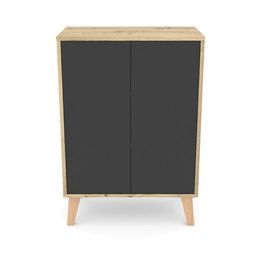 Roba Badschrank &raquo;Morena&laquo; mit 2 T&uuml;ren - 60x32,5x87cm - braun - Holz / Acryl