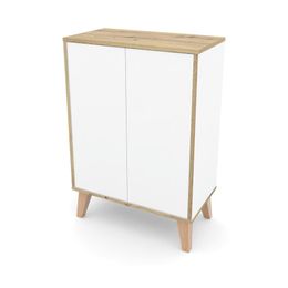 Roba Badschrank &raquo;Morena&laquo; mit 2 T&uuml;ren - 60x32,5x87cm - braun - Holz / Acryl