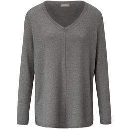 Peter Hahn - V-Pullover aus 100% Premium-Kaschmir, grau, Gr. 48 / XL - Kaschmir
