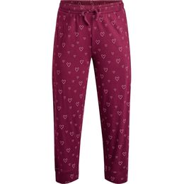 ZIZZI Pyjamahose 'Mtanji' Damen Gr&ouml;&szlig;e XL/XXL weinrot / wei&szlig; Winterkleid