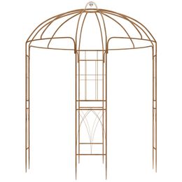 CLP Gartenpavillon wetterfest Keira, Rosenbogen mit Rankhilfe, 270x200 cm, Stahlgestell pulverbeschichtet, stabil & dekorativ für Terrasse