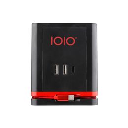 Steckdosenw&uuml;rfel SW 1000 3-fach Schutzkontaktteckdose + 2 x USB-A und 1 x USB-C Schwarz