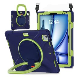 Wigento Für Apple iPad Air 13 2025 / 2024 / Pro 12.9 2022 360 Hybrid Tasche