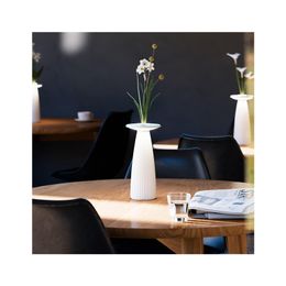 Sigor Blumenvase Akku-Tischleuchte LED Nuflair 24cm Flex-Mood IP54 USB-C dimmbar schneeweiß