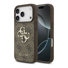 Guess Apple iPhone 17 Pro 4G Big Logo Schutzhülle Case Cover Braun