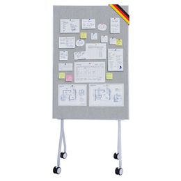 Floordirekt Mobile Präsentationstafel Giant Doppelseite Filztafel 80 x 120 cm