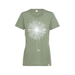 Iriedaily T-Shirt 'Blowball' Damen Gr&ouml;&szlig;e S gr&uuml;n / wei&szlig;
