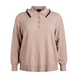 ZIZZI Pullover 'MELLA' Damen Gr&ouml;&szlig;e 5XL/6XL taupe
