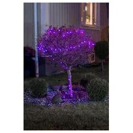 Konstsmide LED-Lichterkette "Weihnachtsdeko aussen", schwarz, Dioden 80 Stk. Flammen 80 Stk., Kabell&auml;nge 5m x Gesamtl&auml;nge 11,32m, Lichterketten, LED Globelichterkette, runde Dioden, mit rot/blau Farbwechsel