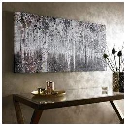 Leinwandbild Art for the home "Birkenwald", beige (farbe bild(er): braun), B:120cm H:30cm, Bilder, Leinwandbild, Aquarell Wald 60 x 120 cm