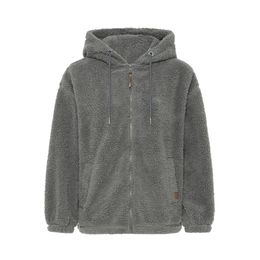 oxmo Kapuzenfleecejacke ' OXBERINA ' Damen Gr&ouml;&szlig;e M grau