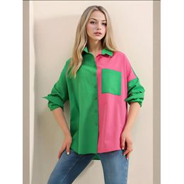 Bigdart Bluse Damen Gr&ouml;&szlig;e 5XL gr&uuml;n / pink