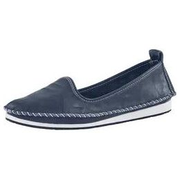 Slipper Andrea Conti, Damen, Gr. 40, blau (marine), Glattleder, Leder, Schuhe Slipper
