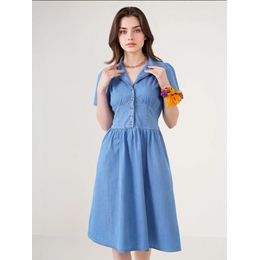 Hiccup Kleid Damen Gr&ouml;&szlig;e 44 blue denim Winterkleid