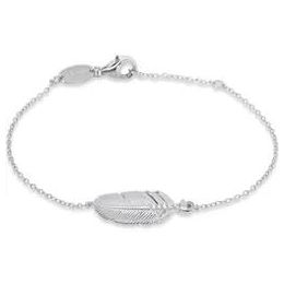 Silberarmband Engelsrufer "Indian summer FEDER", silber (silber, 925, kristallwei&szlig;), Armb&auml;nder, Damen, 19cm, Silber 925 (Sterlingsilber), Silberarmband, mit Zirkonia (synth.)
