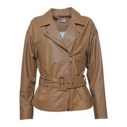 Lederjacke Maze "42021211", Damen, Gr. M, braun (camel), Obermaterial: 100% Lammleder. Innenfutter: 100% Polyester. &Auml;rmelfutter: 100% Polyester, Jacken